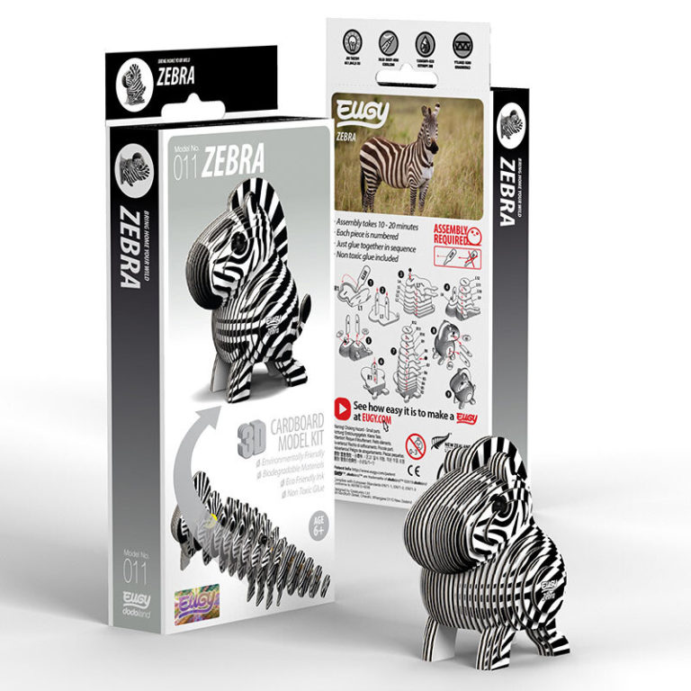 Eugy - Zebra 3D Cardboard Model Kit